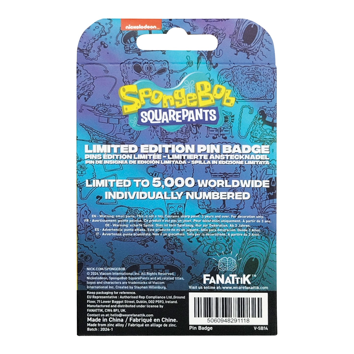 SpongeBob SquarePants Bubble Pin Badge – Fanattik